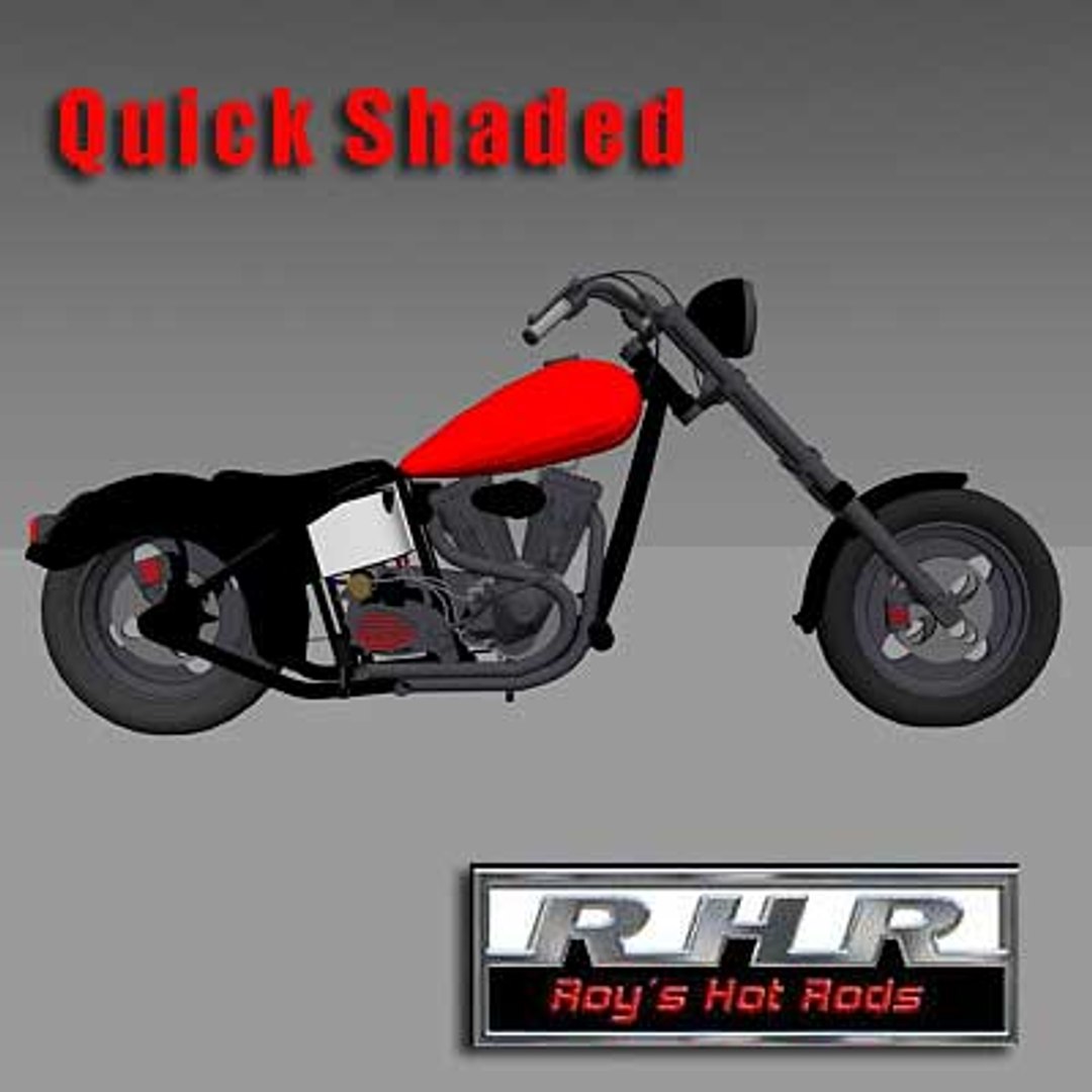 Roy Custom Chopper Rhr 3d Model
