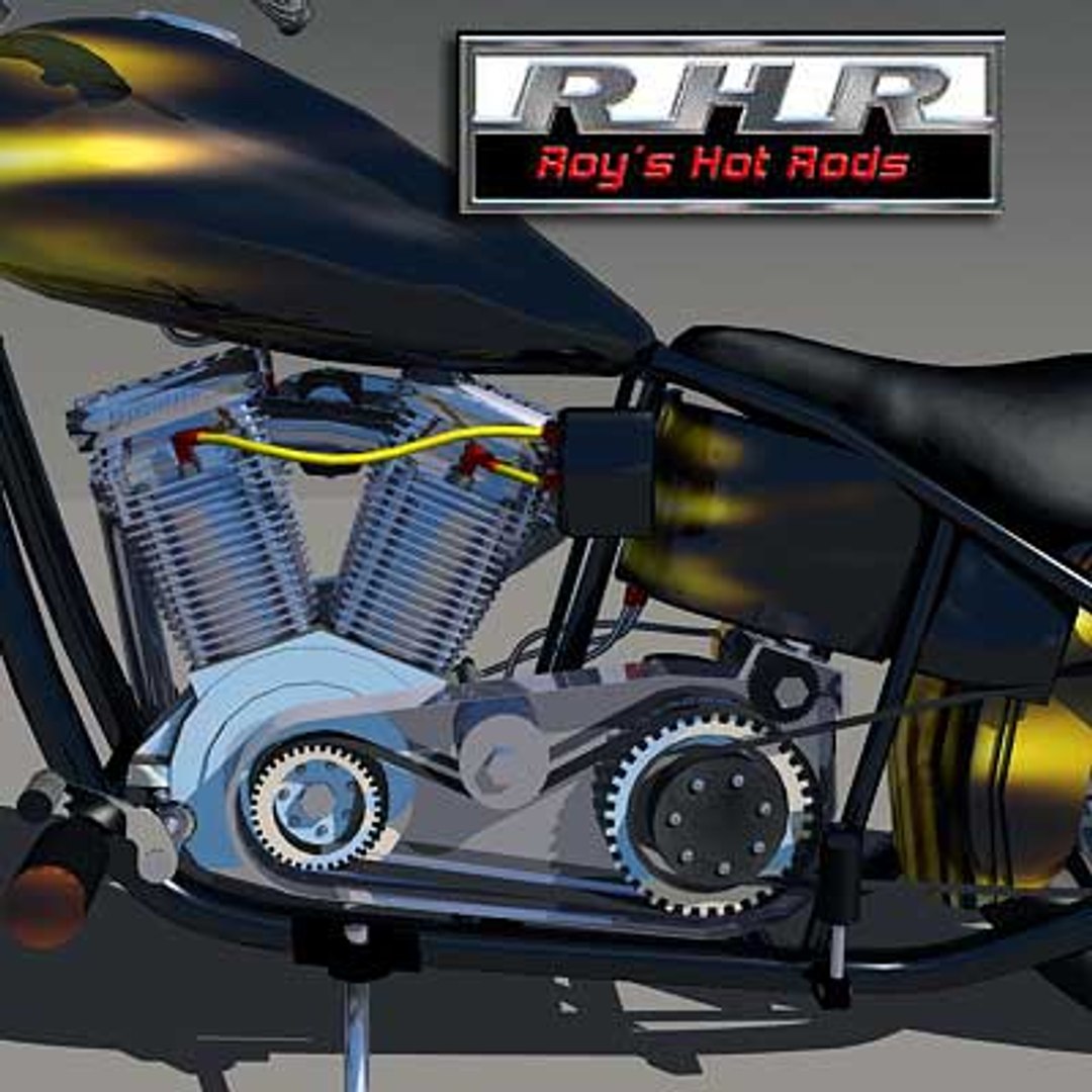 Roy Custom Chopper Rhr 3d Model