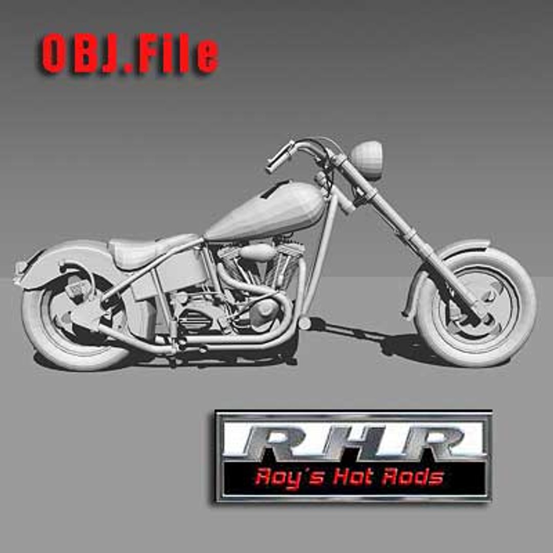 Roy Custom Chopper Rhr 3d Model