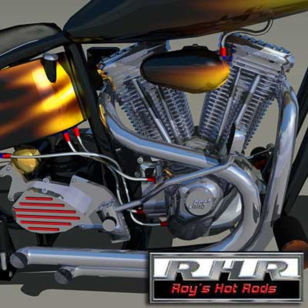 Roy Custom Chopper Rhr 3d Model