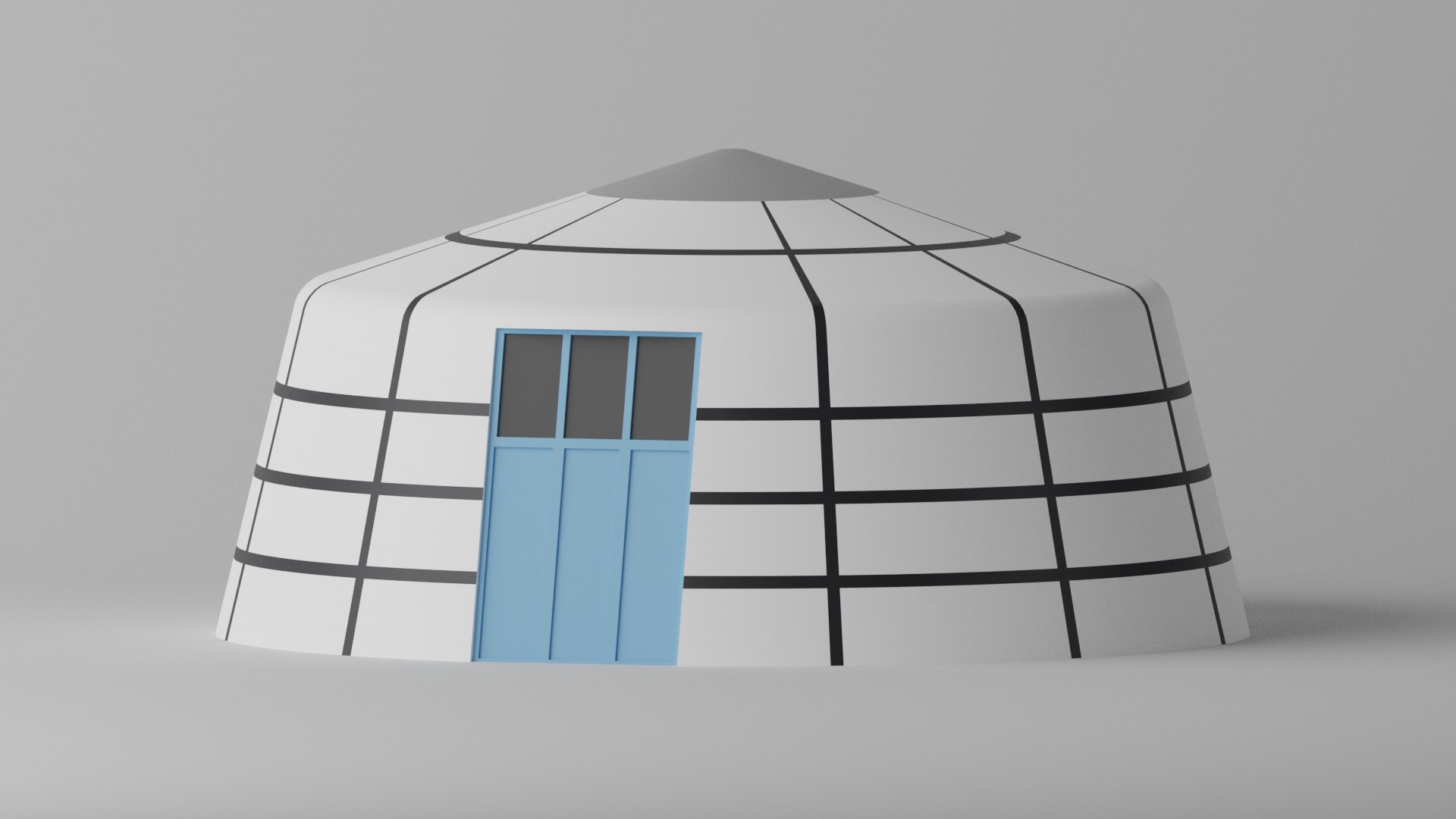 3D Model Cartoon Mongolian Yurt 2 - TurboSquid 2134660