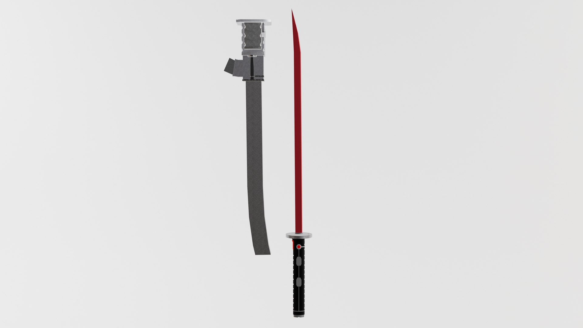 Red Sword With Scabbard 3D Model - TurboSquid 2093689