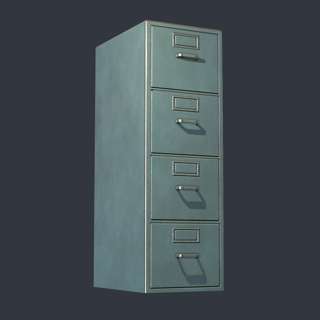 3d Model Vertical Filing Cabinet