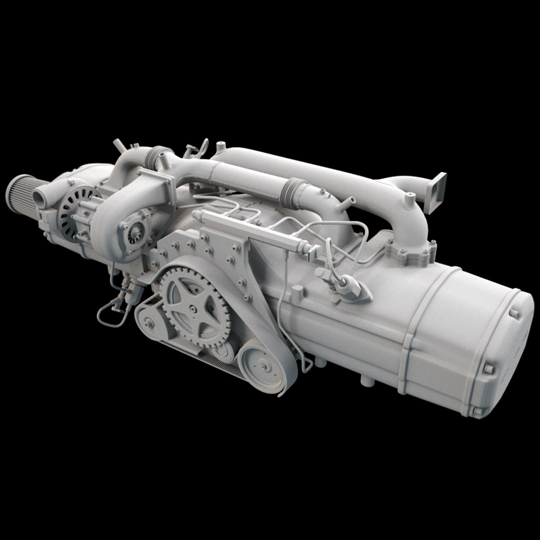 3d Model Engine Diesel Opoc