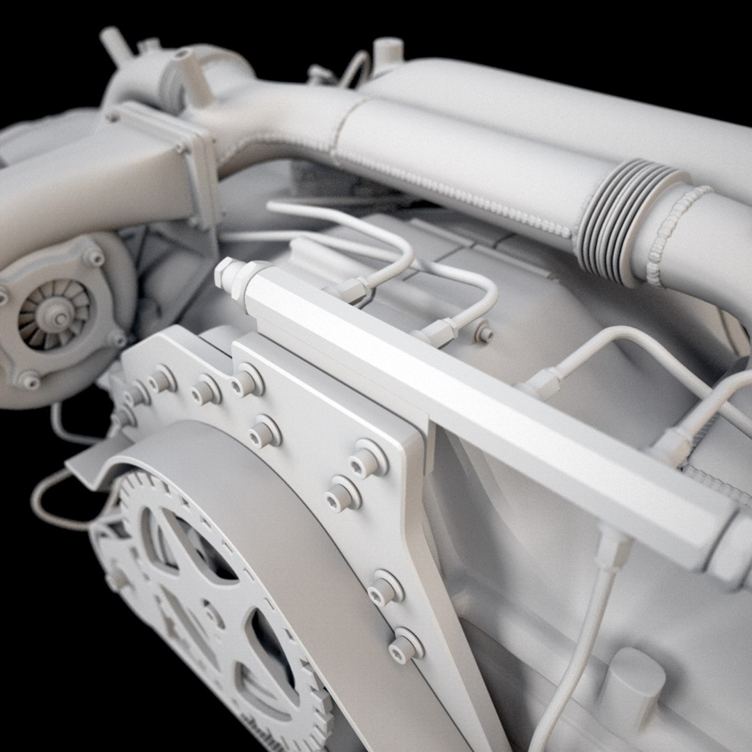 3d Model Engine Diesel Opoc