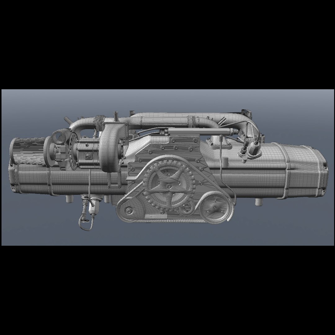 3d Model Engine Diesel Opoc