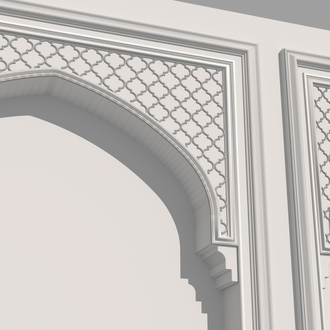 3D Arch In Oriental Style Arab Decorative Wall Model - TurboSquid 2049447