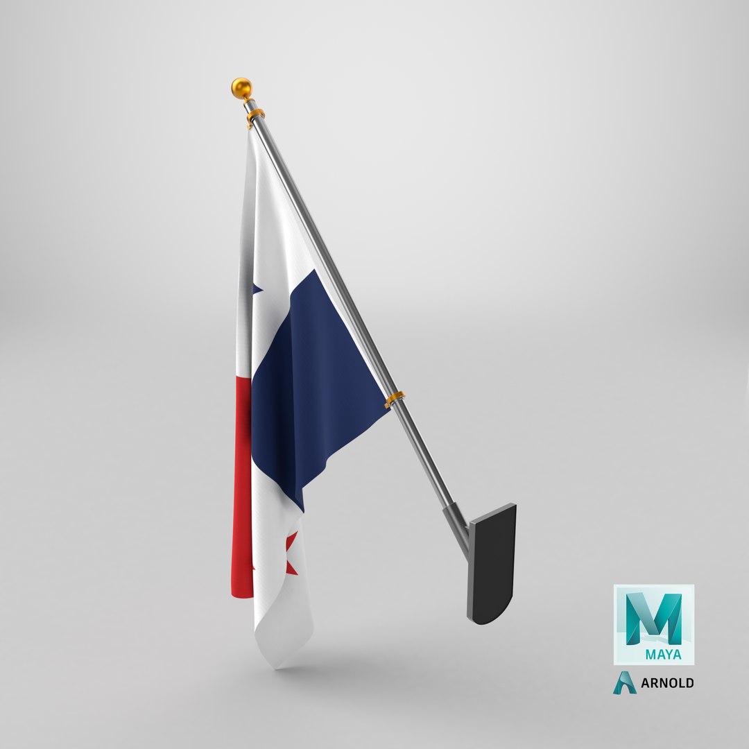 Wall Flag Panama 3D Model - TurboSquid 2351589