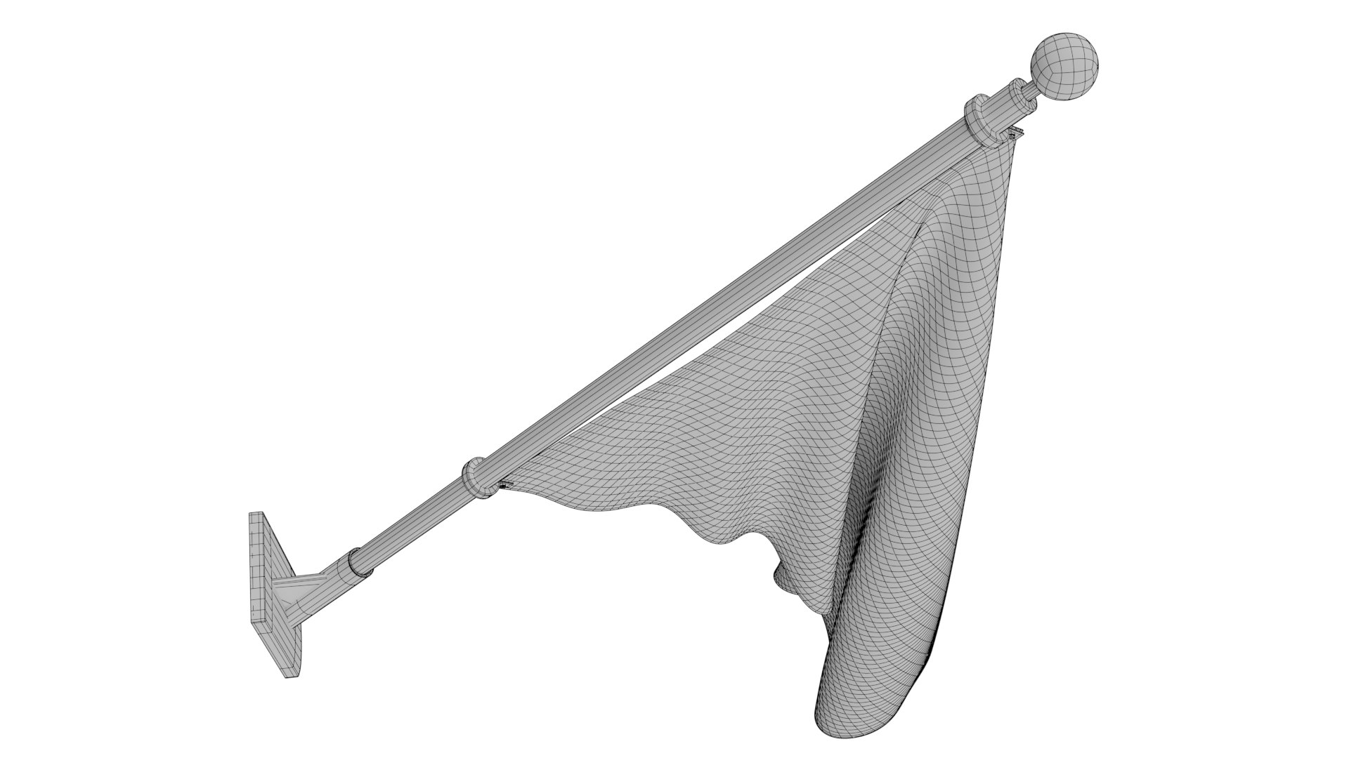 Wall Flag Panama 3D Model - TurboSquid 2351589