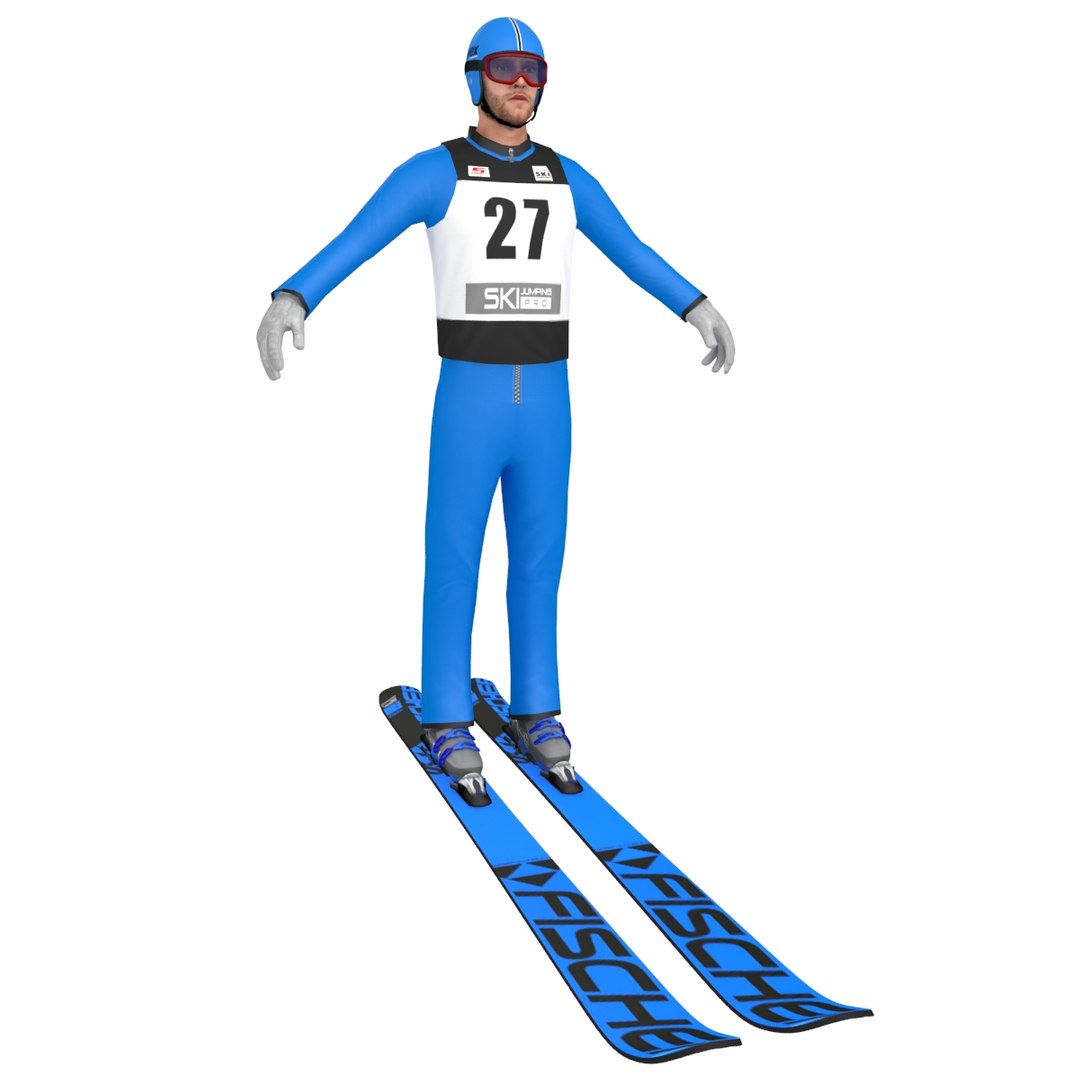 3D ski jumper model - TurboSquid 1283159