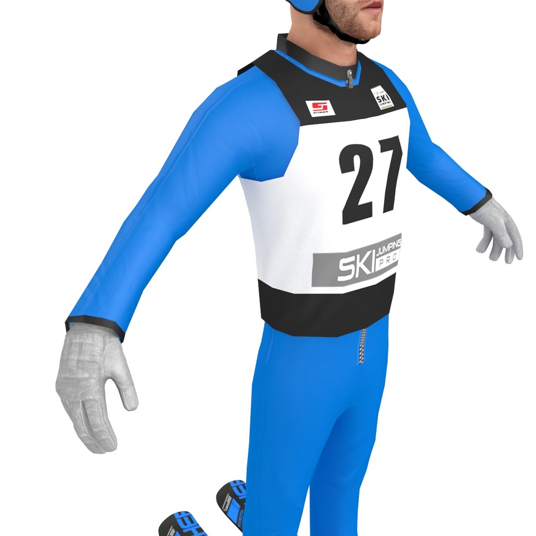 3D ski jumper model - TurboSquid 1283159