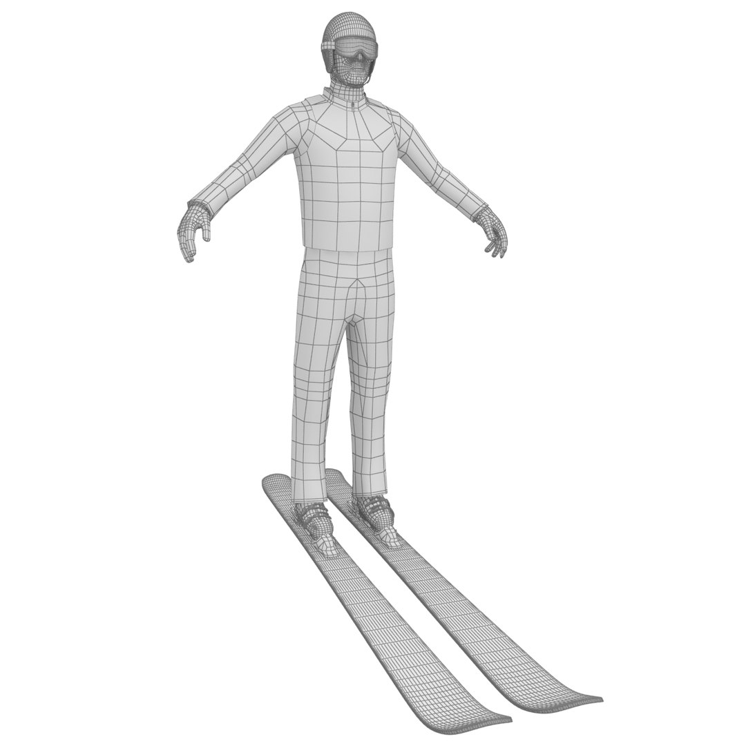 3D ski jumper model - TurboSquid 1283159