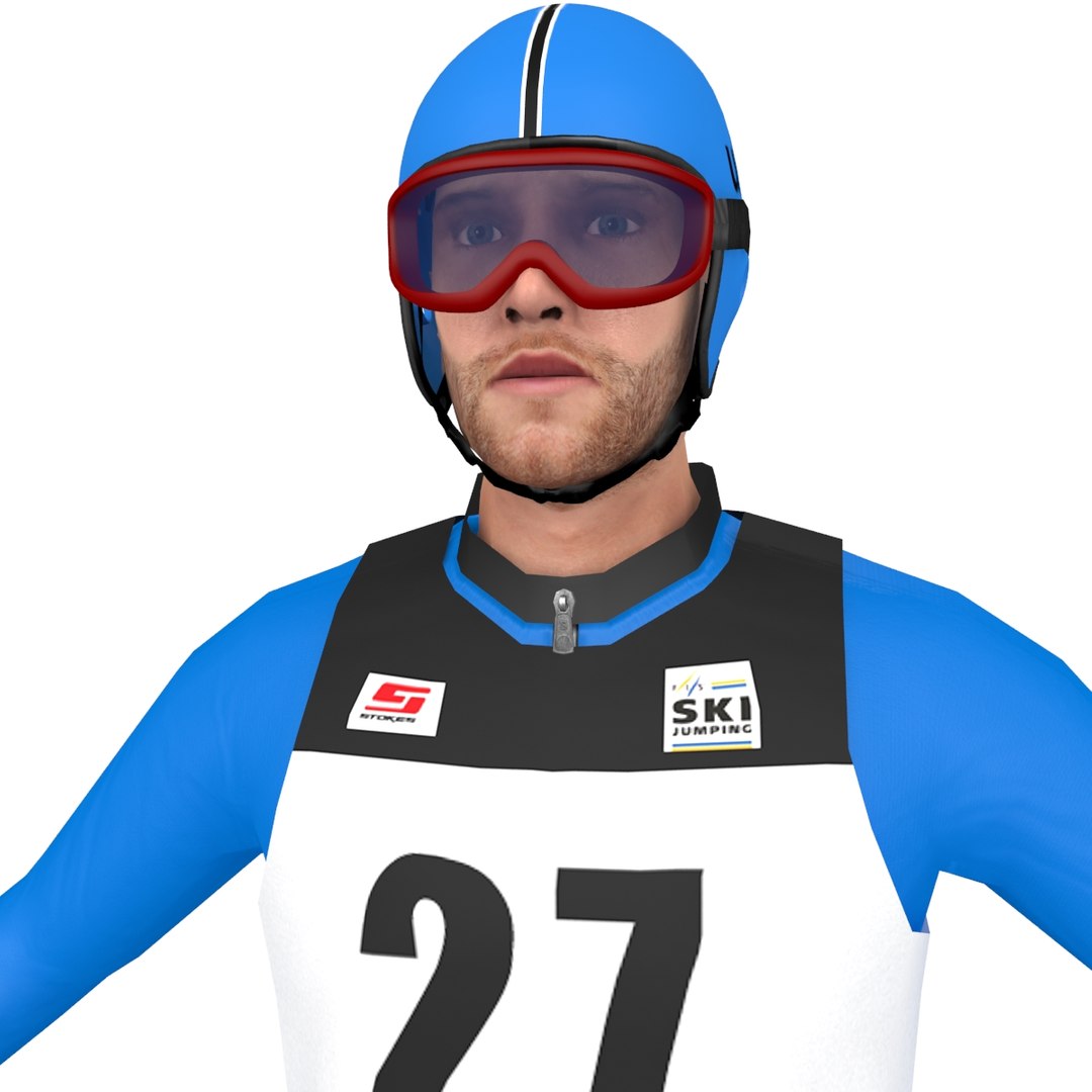 3D ski jumper model - TurboSquid 1283159
