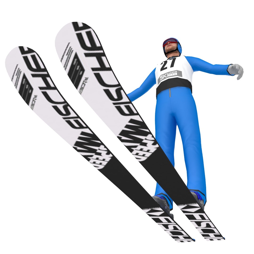 3D ski jumper model - TurboSquid 1283159