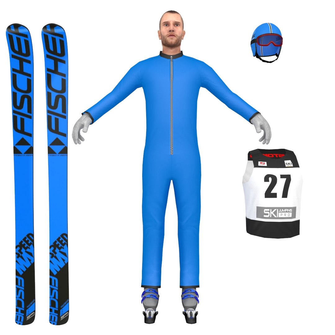 3D ski jumper model - TurboSquid 1283159
