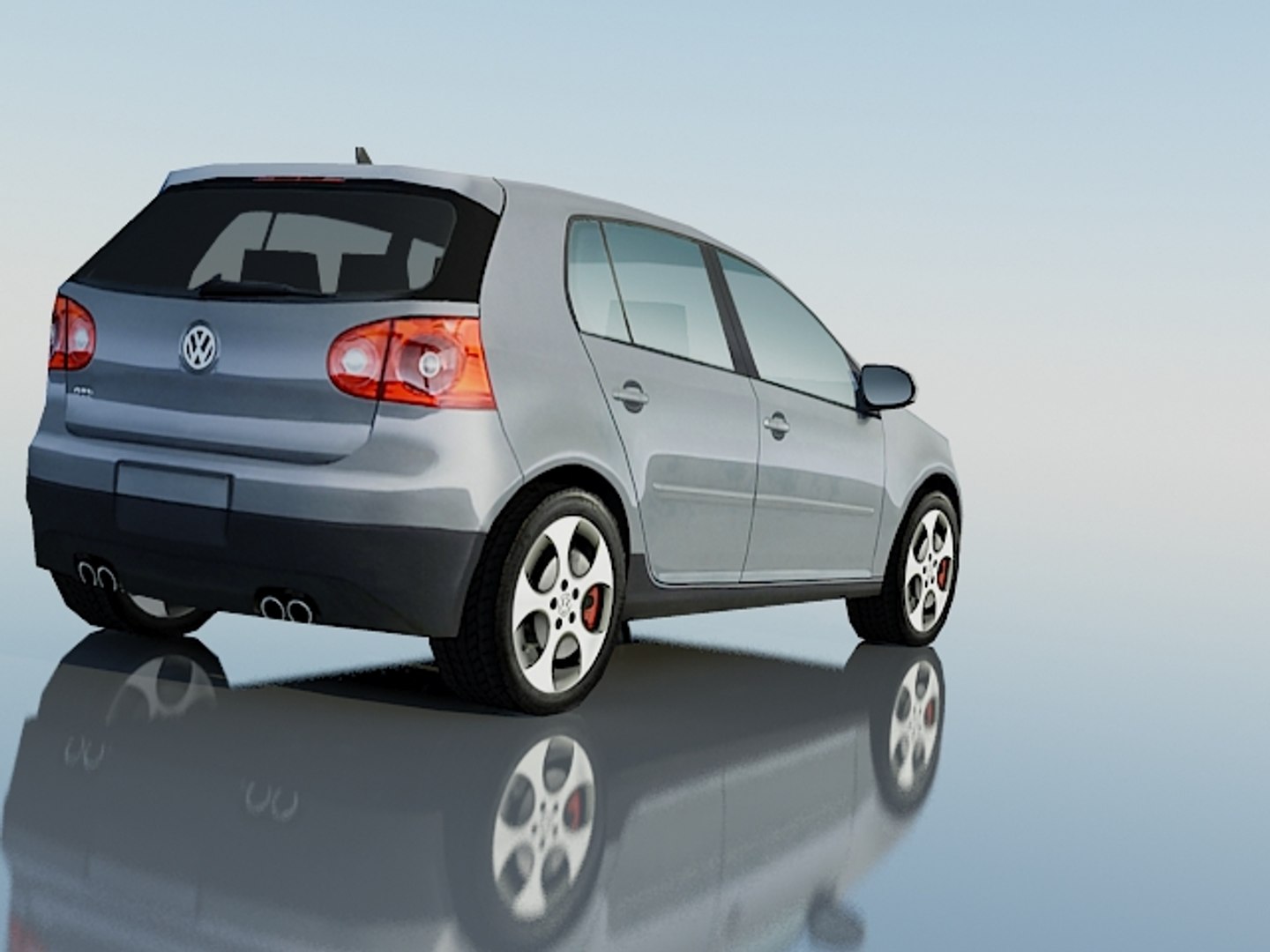 volkswagen gti 5 3d model