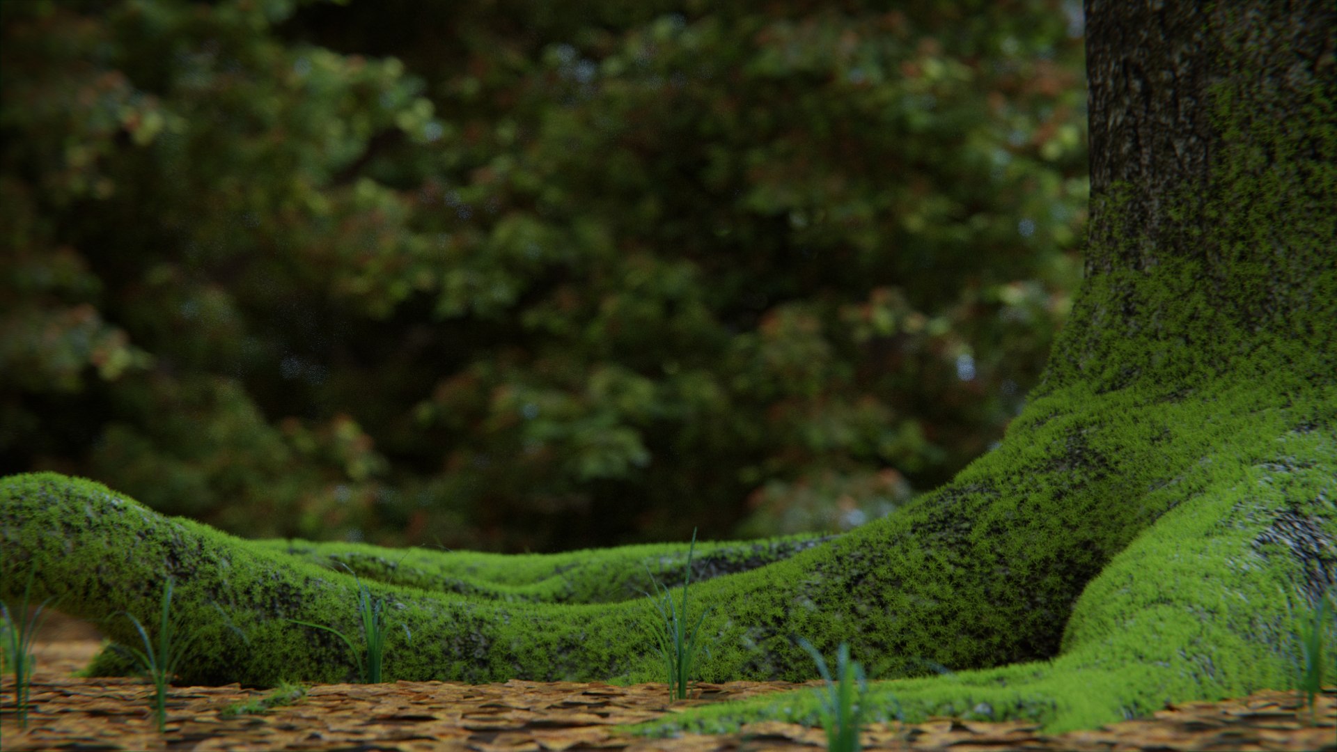 3D British Forest Scene - TurboSquid 2063485