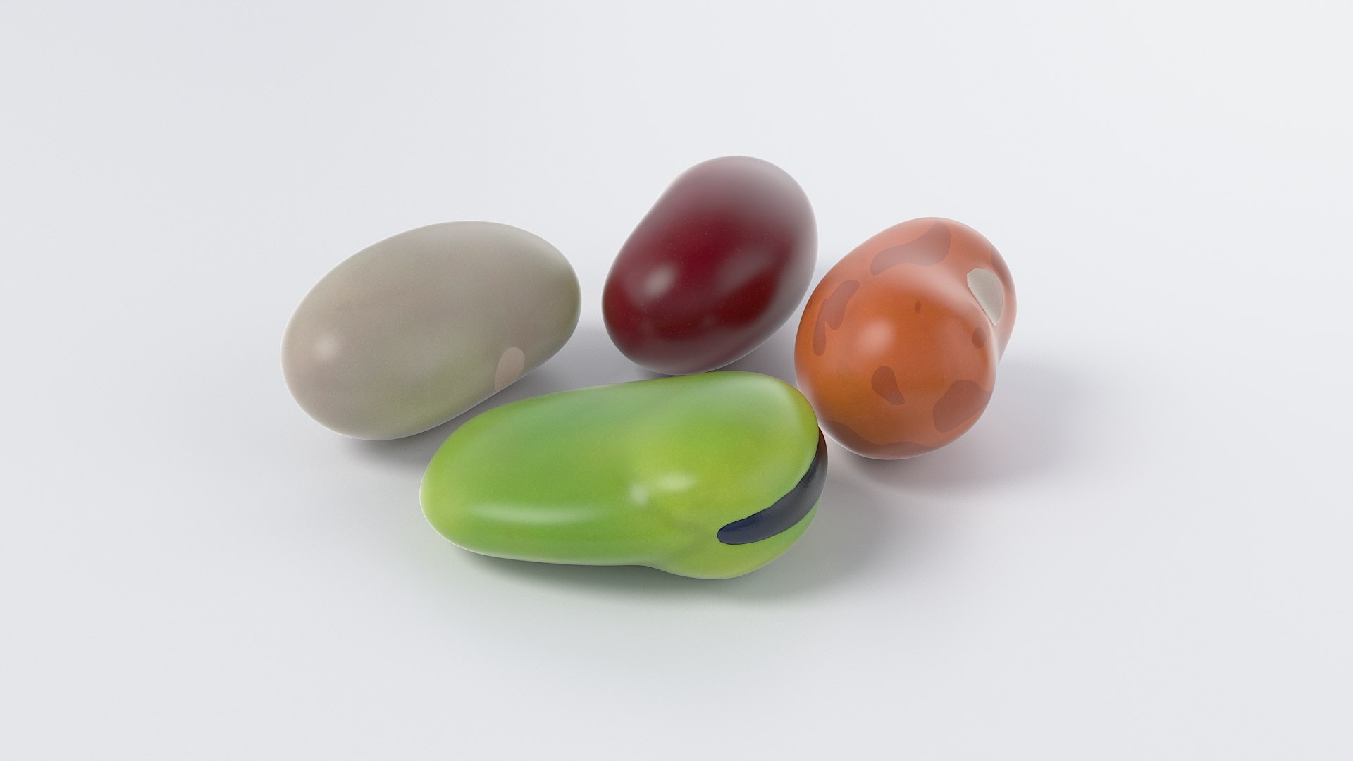 3D Cartoon Beans Model - TurboSquid 2080312