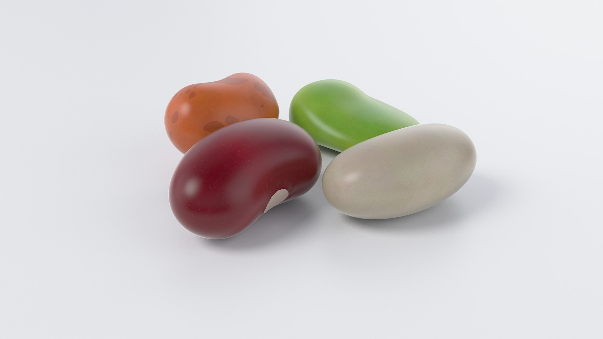 3D Cartoon Beans Model - TurboSquid 2080312