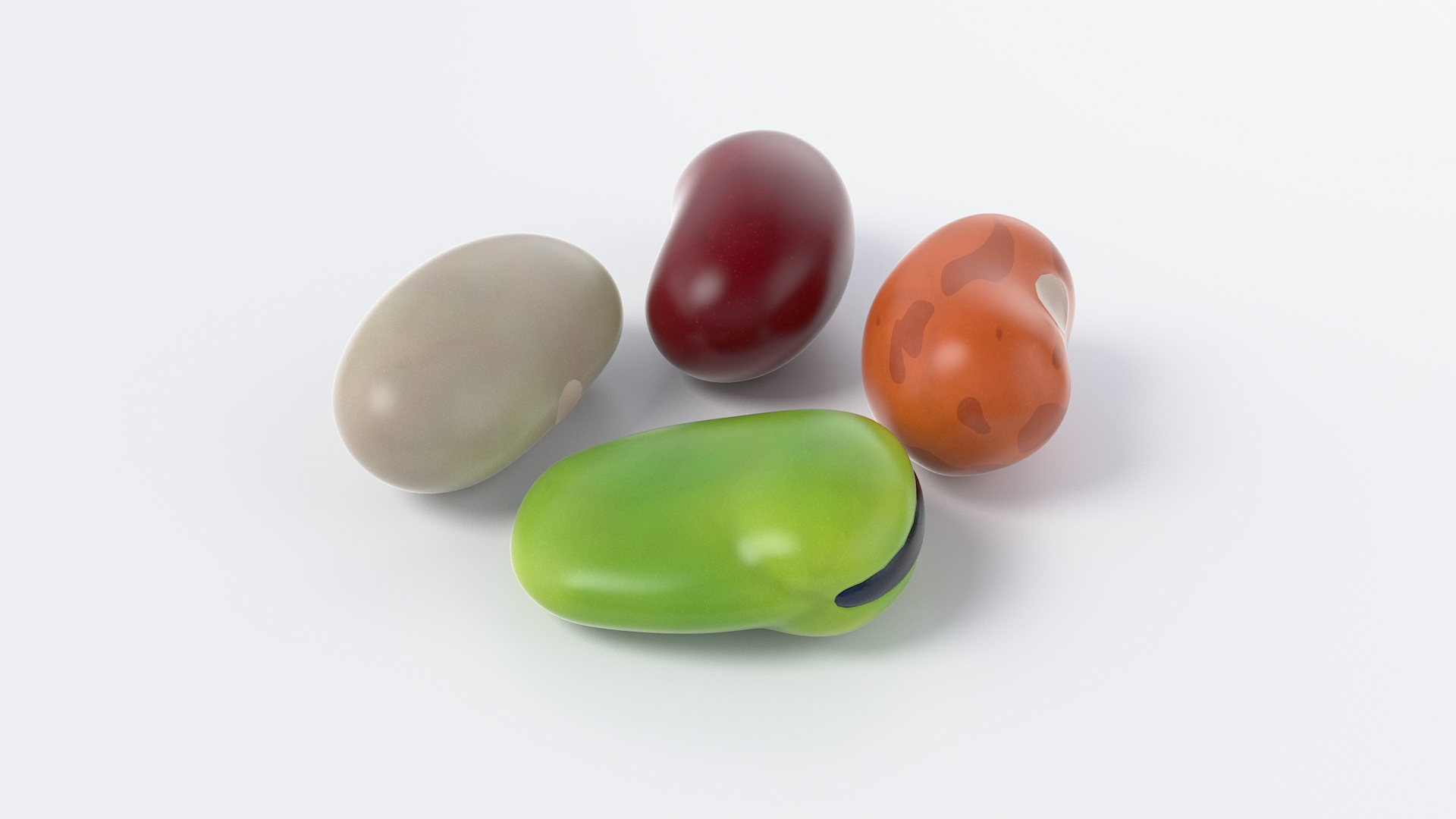 3D Cartoon Beans Model - TurboSquid 2080312