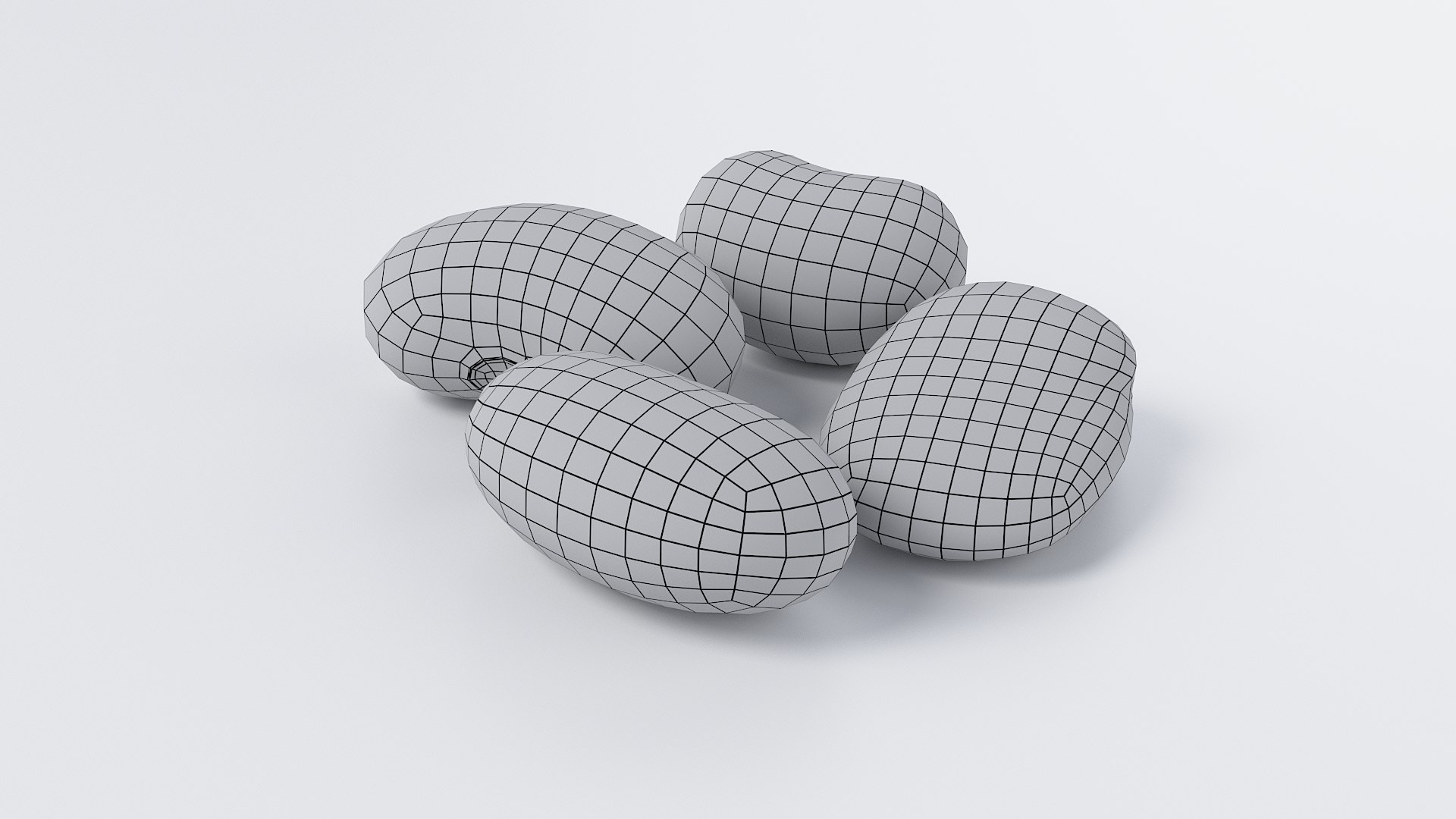 3D Cartoon Beans Model - TurboSquid 2080312