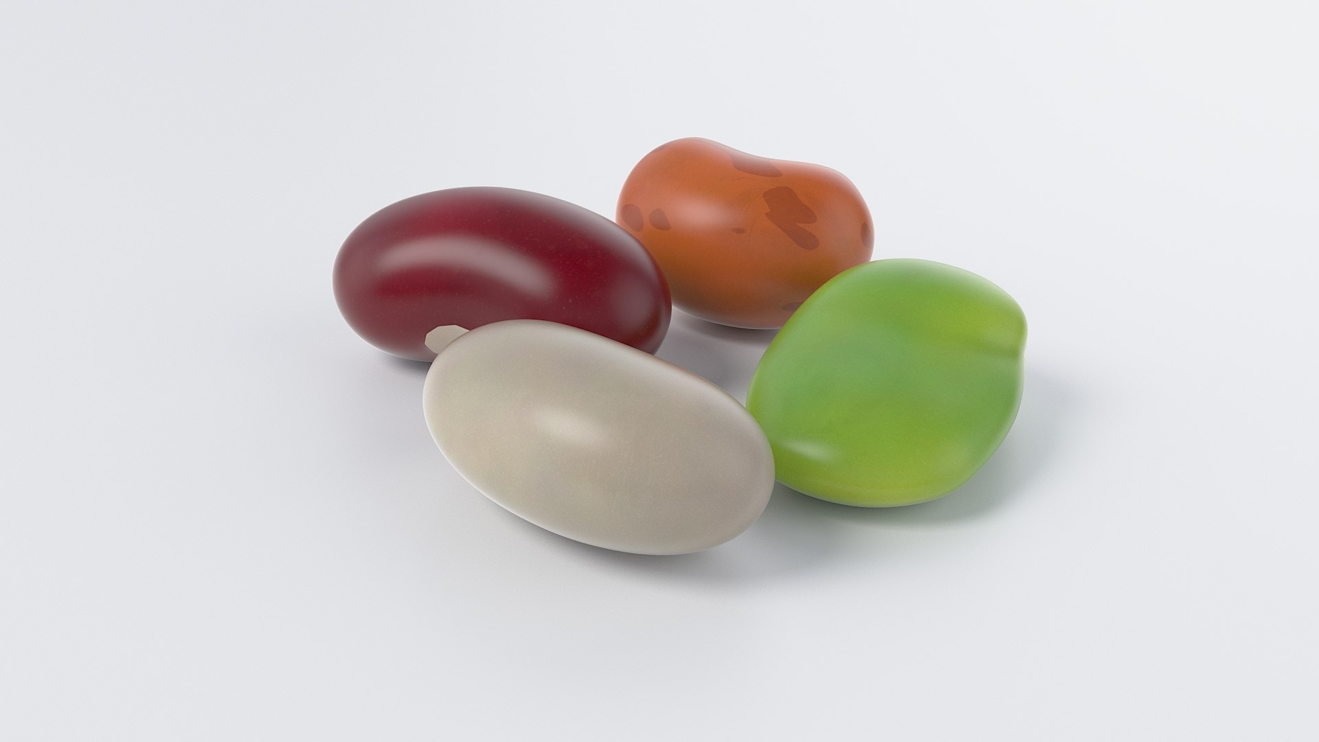 3D Cartoon Beans Model - TurboSquid 2080312