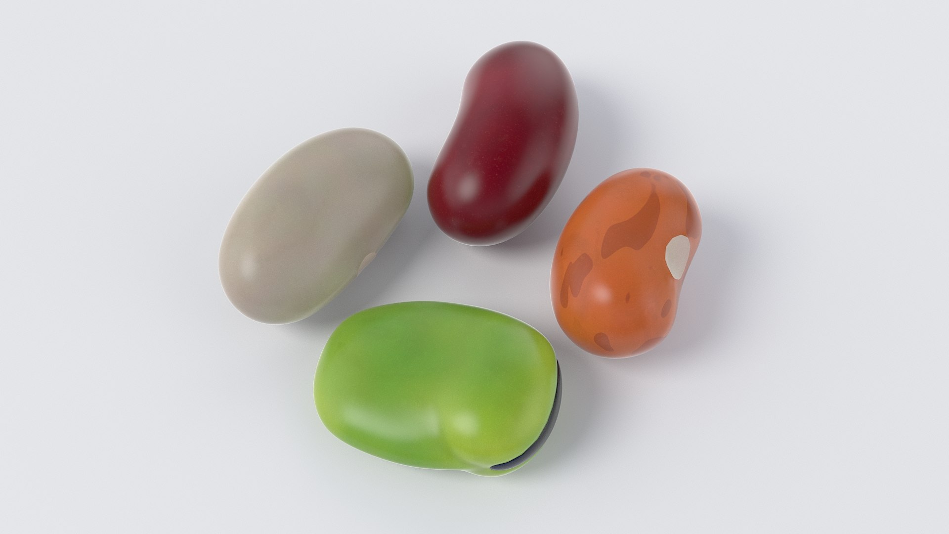 3D Cartoon Beans Model - TurboSquid 2080312