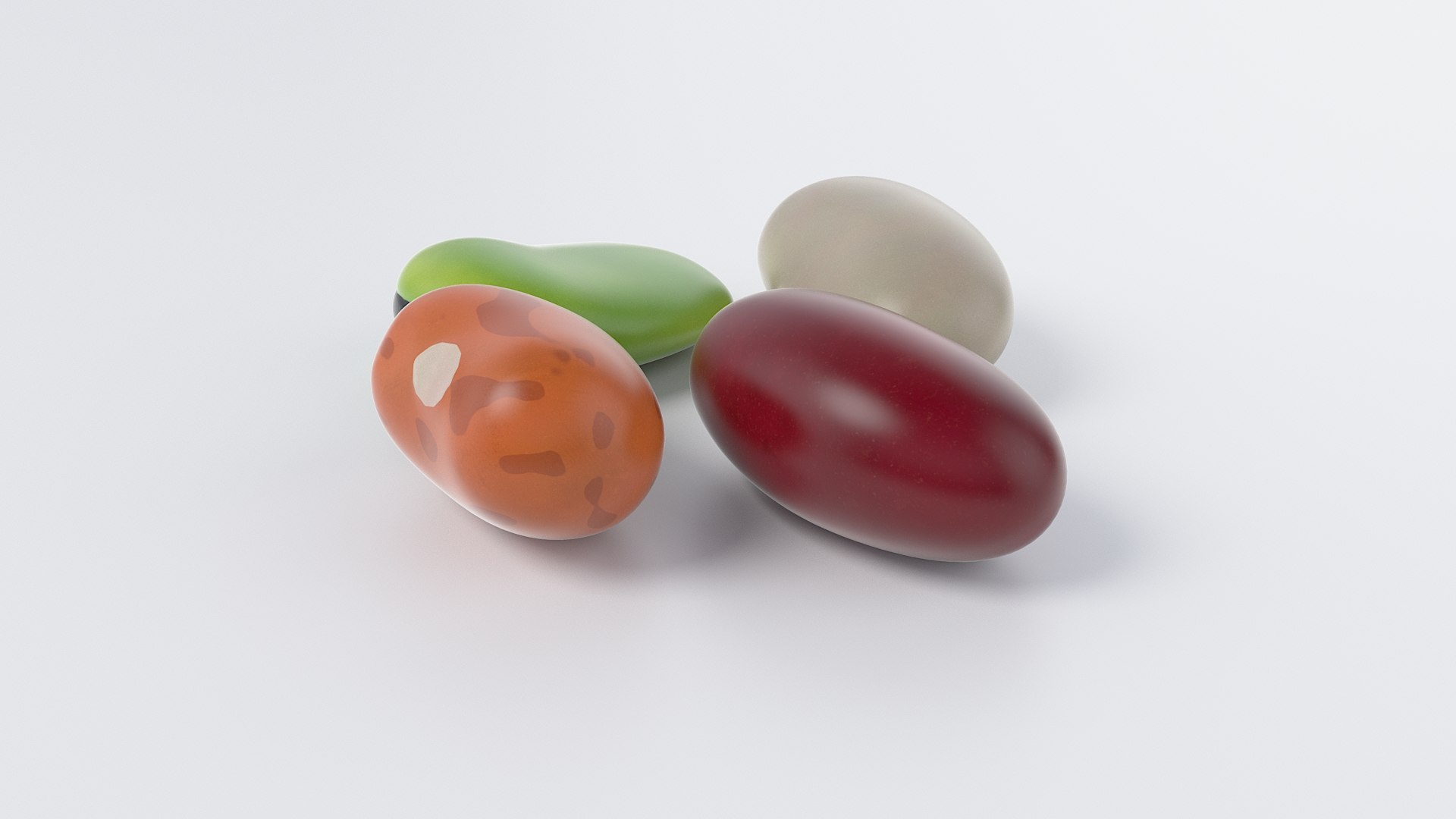 3D Cartoon Beans Model - TurboSquid 2080312