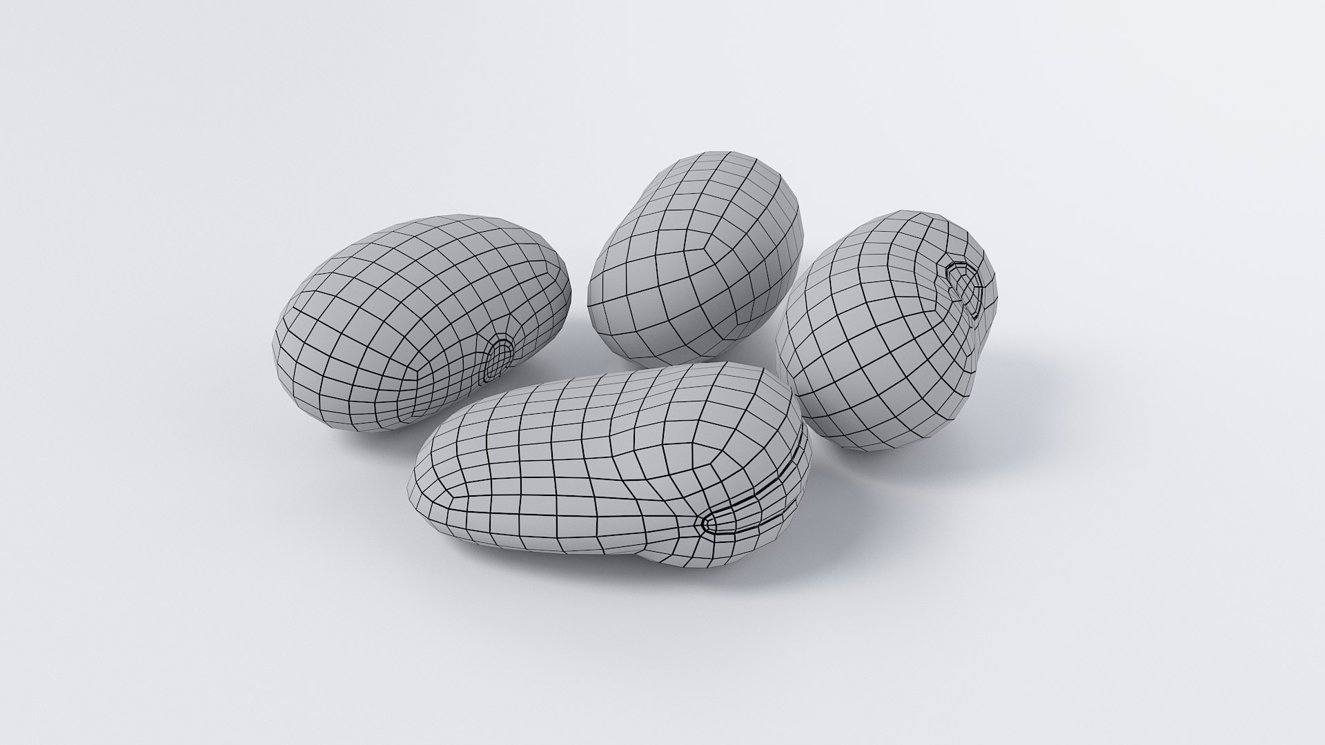 3D Cartoon Beans Model - TurboSquid 2080312