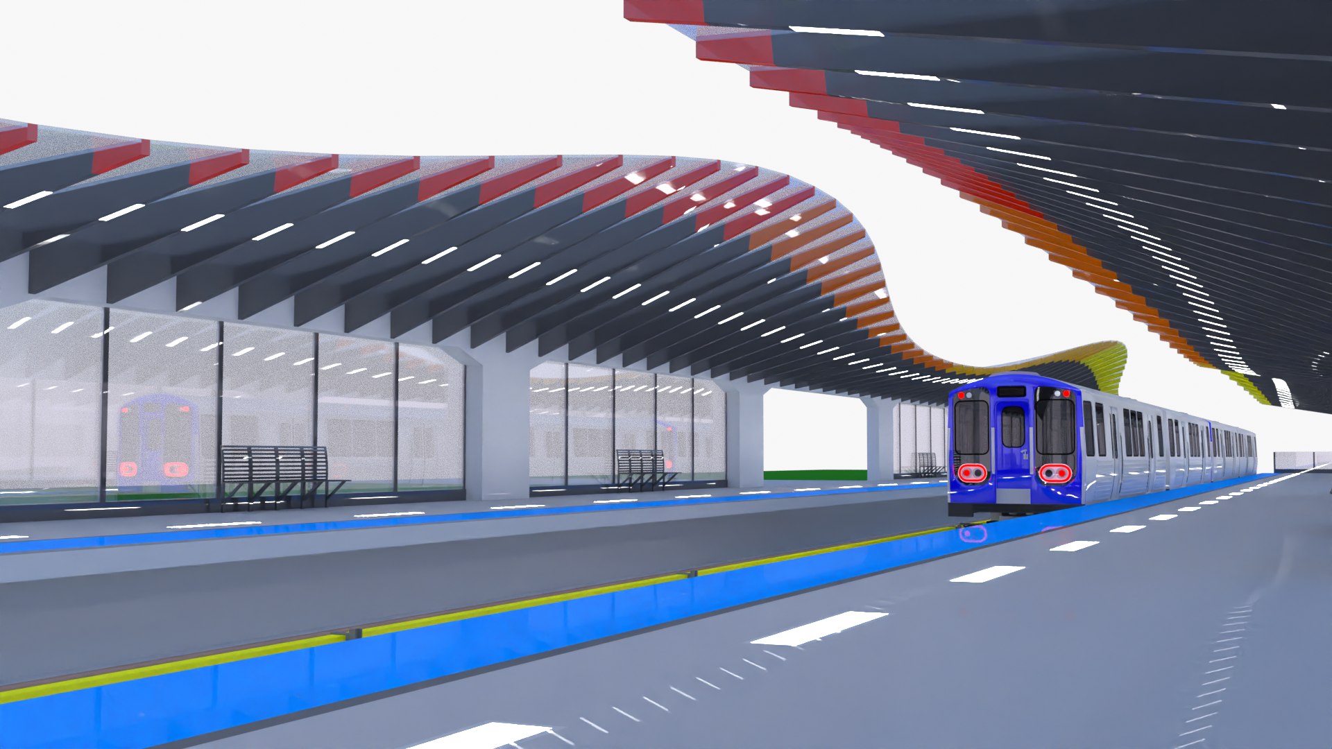 Chicago metro station 3D model - TurboSquid 2160185