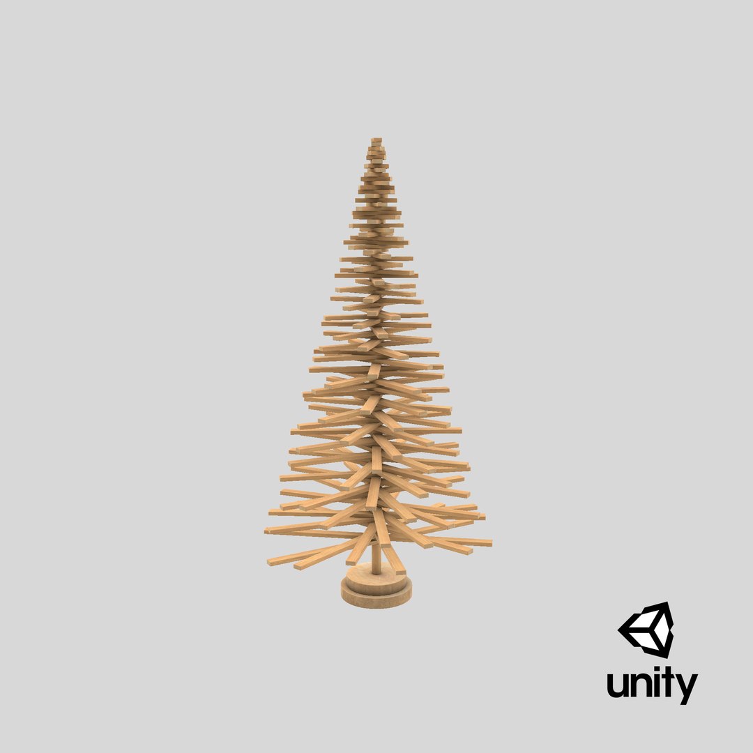 3D Wooden Christmas Tree V2 - TurboSquid 1974281