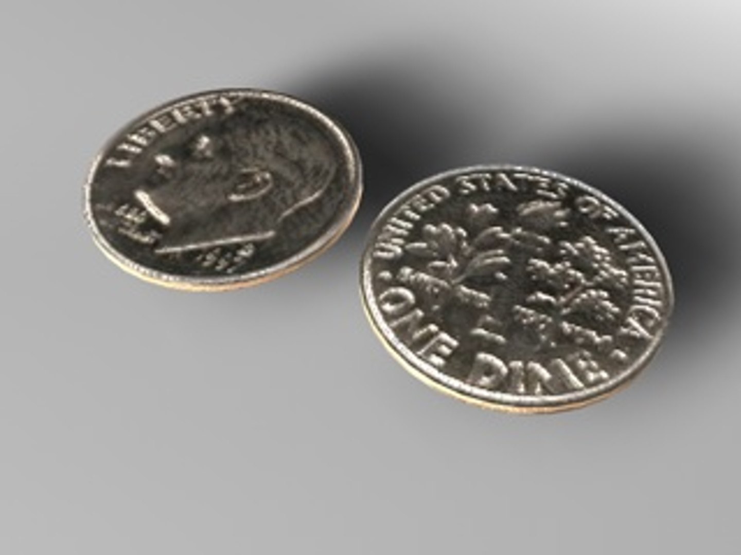 3d Model Roosevelt Dime