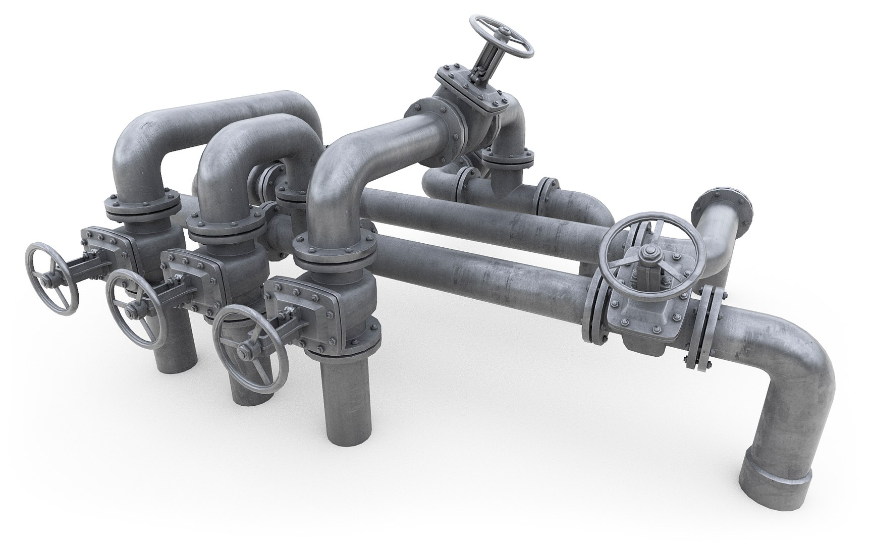 3D Model Industrial Pipe Assembly V8 - TurboSquid 2114965