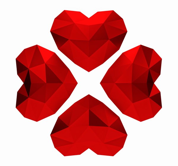 modelo 3d Corazón poligonal rojo gratis - TurboSquid 1532069
