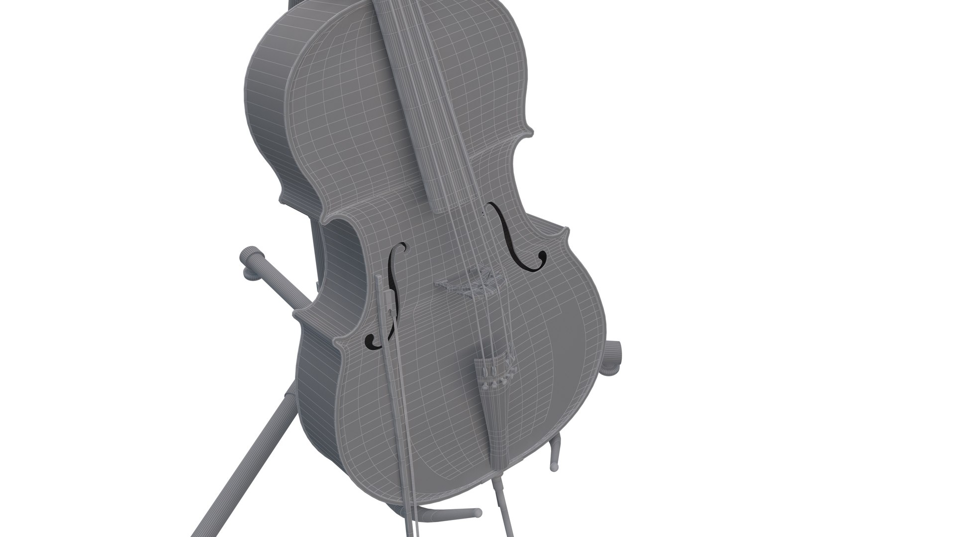 Cello And Stand Model - TurboSquid 2032031