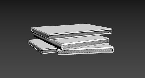 Books pile 3D model - TurboSquid 1524623