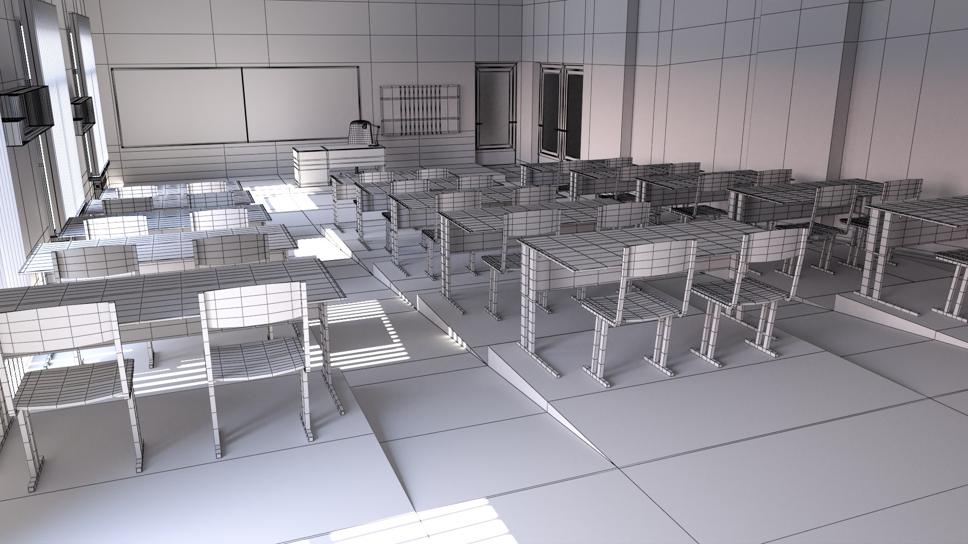 3D School Classroom Room Model - TurboSquid 1480014