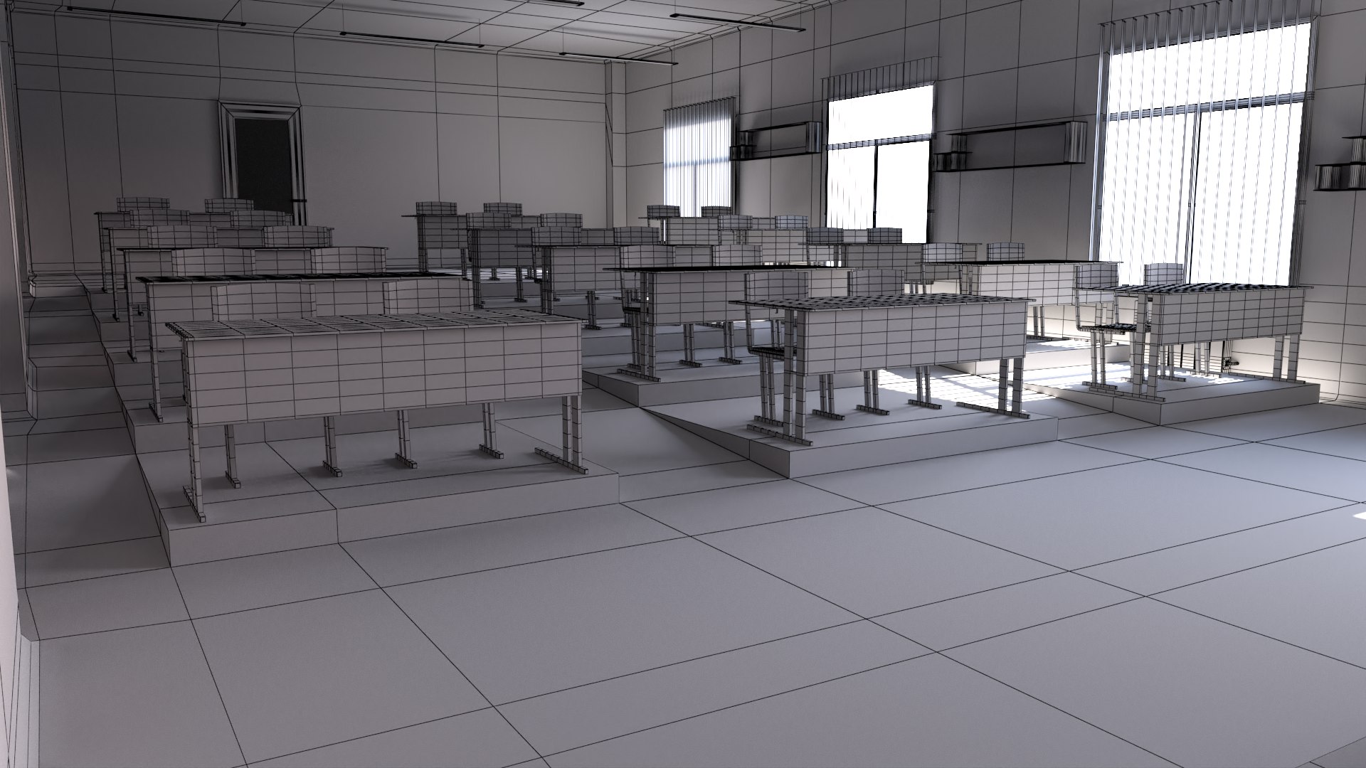 3D School Classroom Room Model - TurboSquid 1480014