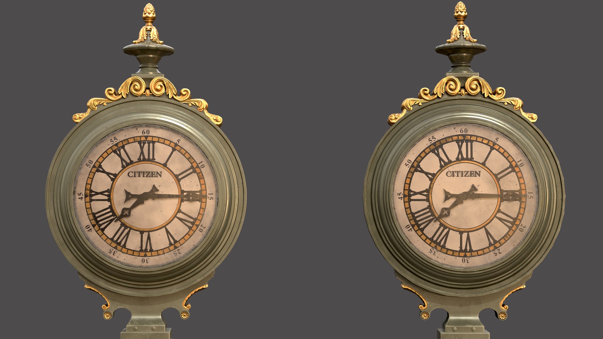 Street Clock Hight Low Poly 3D Model - TurboSquid 2380080