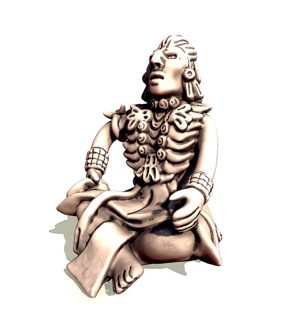 3dsmax Decorative Mayan Merchant Statue