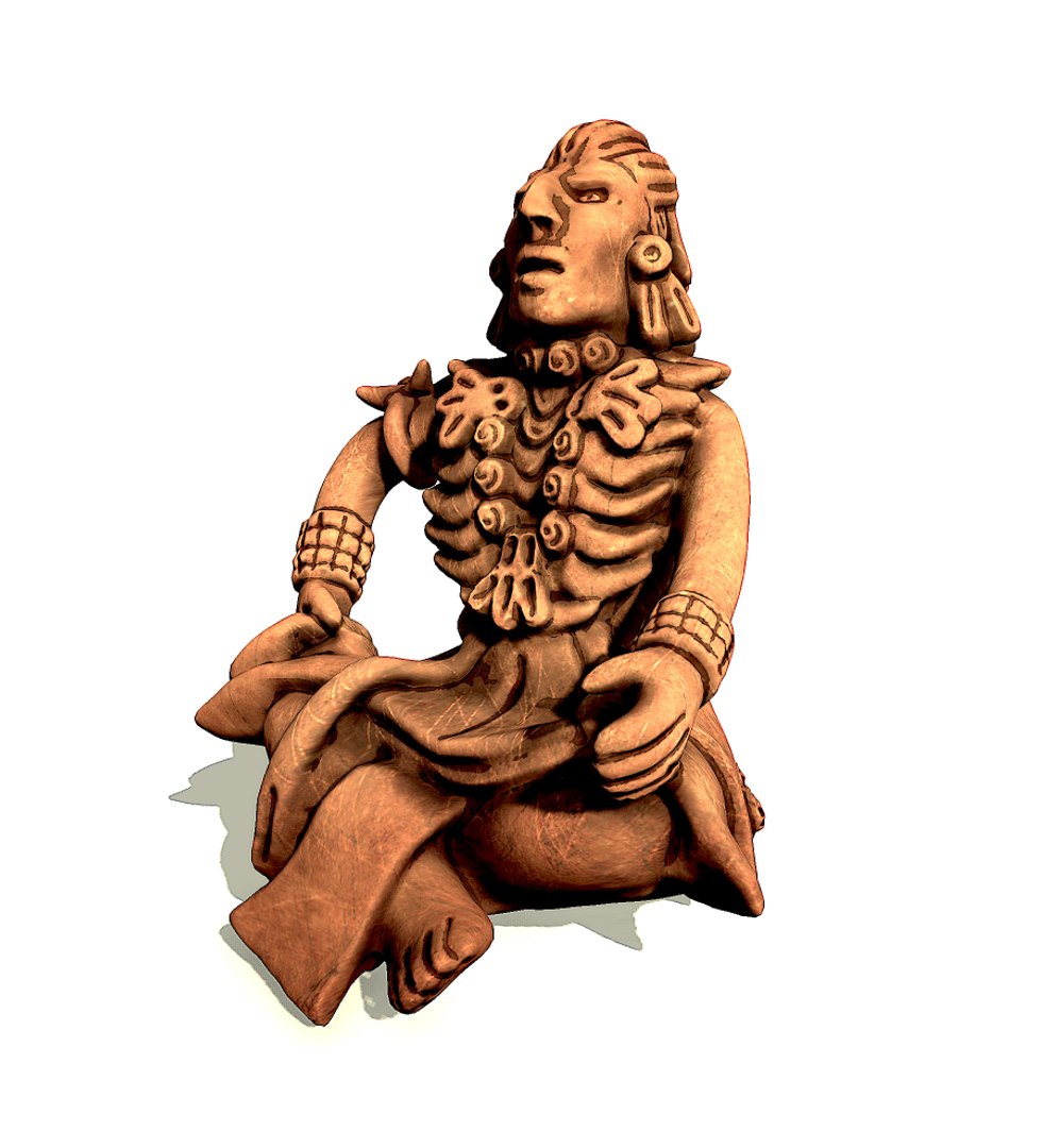 3dsmax Decorative Mayan Merchant Statue