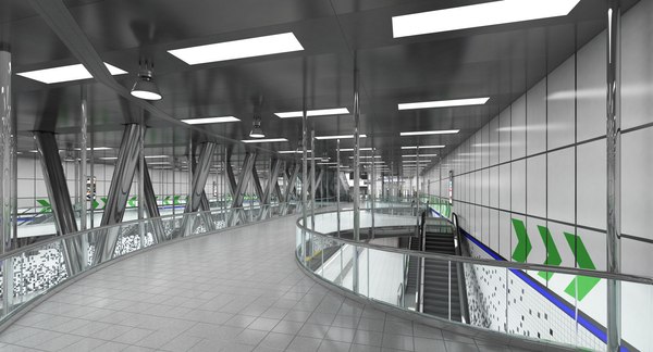 3D metro station subway - TurboSquid 1344712