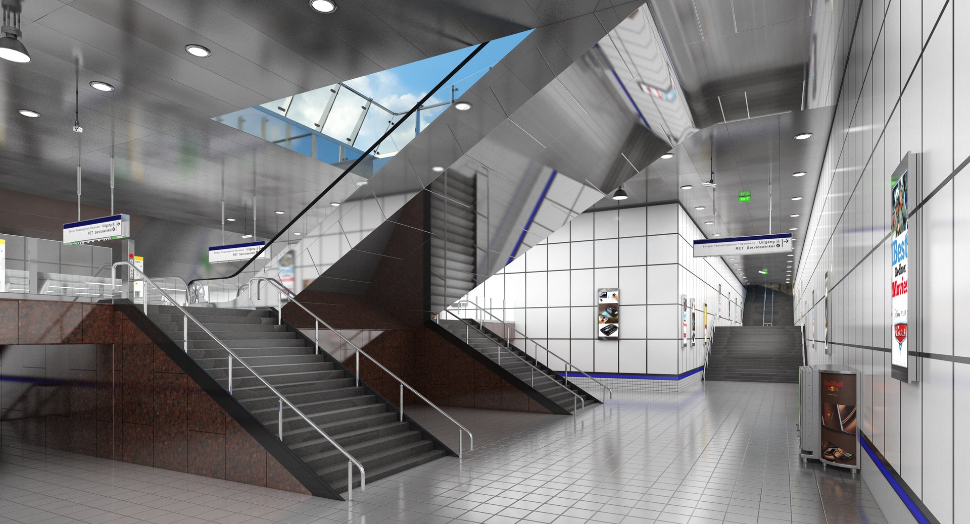 3D metro station subway - TurboSquid 1344712