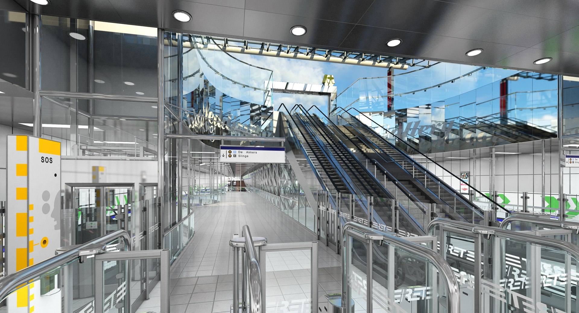 3D metro station subway - TurboSquid 1344712