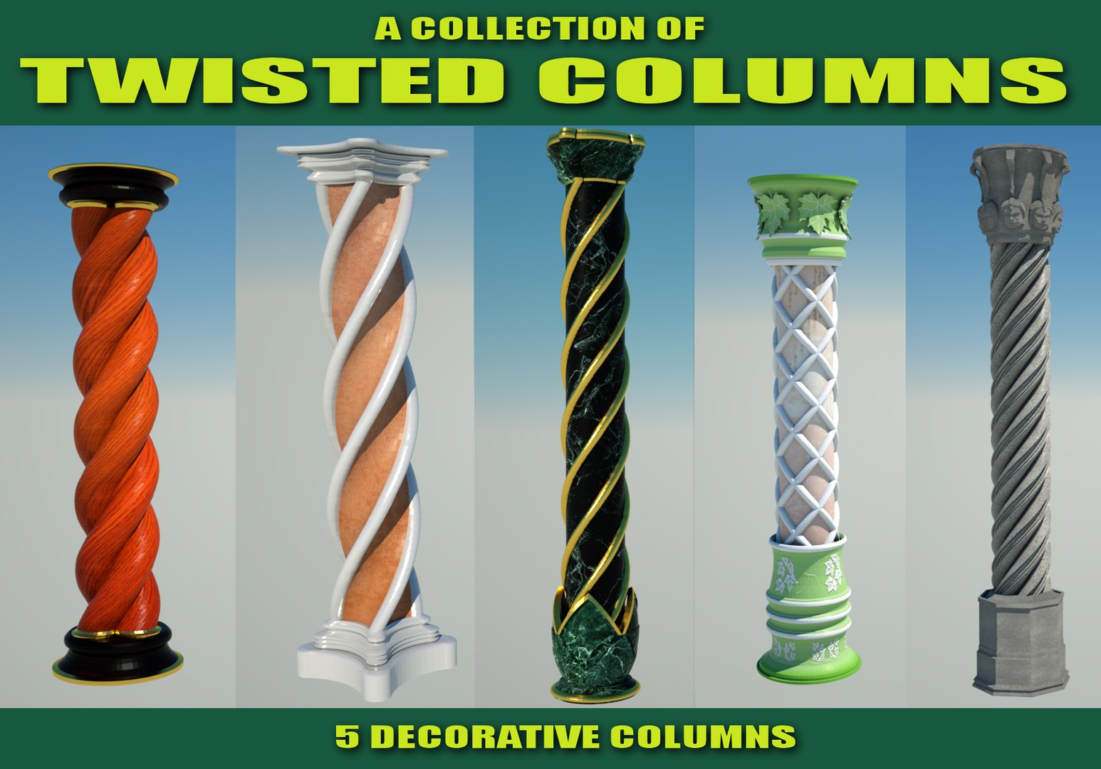 3d Twisted Columns