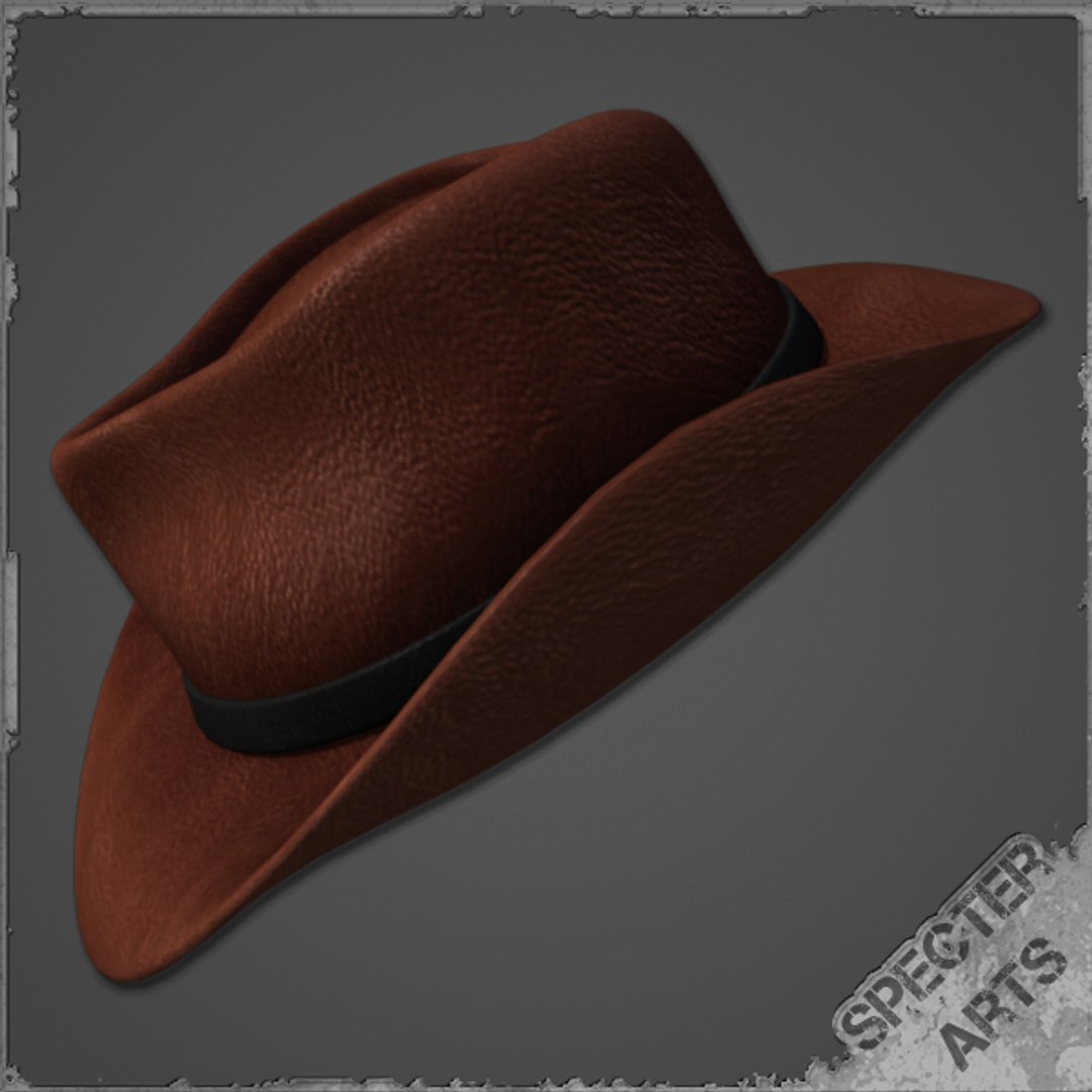 Leather Stetson Hat 3d Model