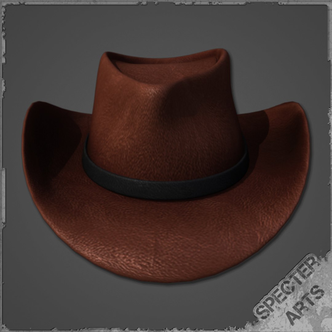 Leather Stetson Hat 3d Model