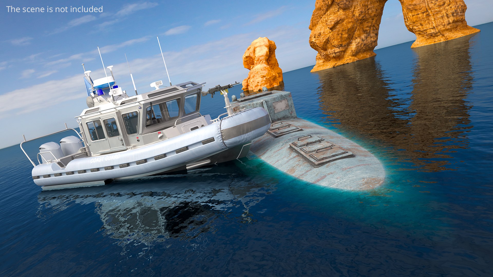 Vehicle Narco Submarine Semi Submersible Blue Old Model - TurboSquid ...