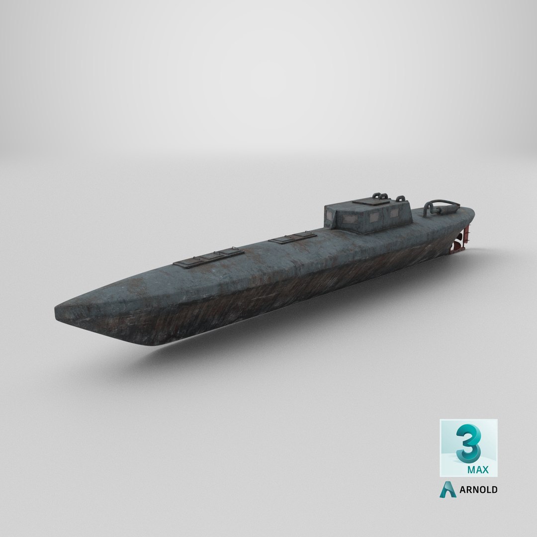 Vehicle Narco Submarine Semi Submersible Blue Old Model - TurboSquid ...