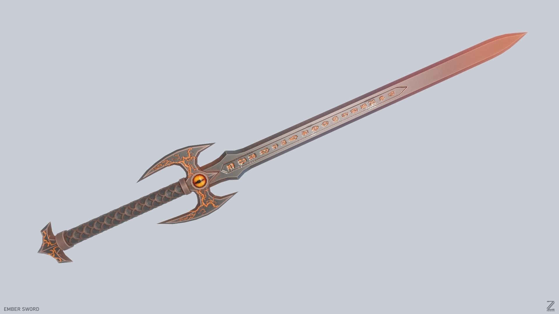 3D Ember Sword - TurboSquid 2385059